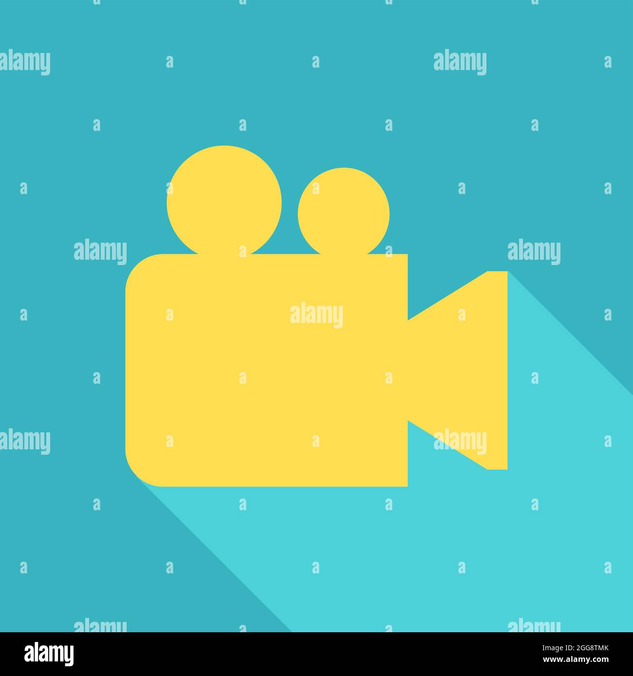 Video camera, illustration, vector, on a white background Stock Vector ...
