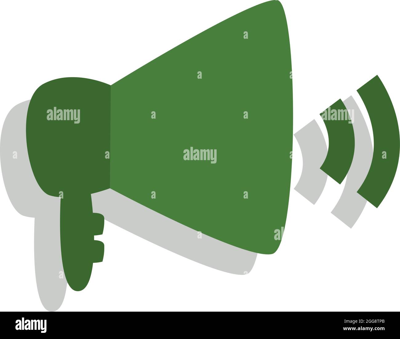 Journalism megaphone, illustration, vector, on a white background Stock ...