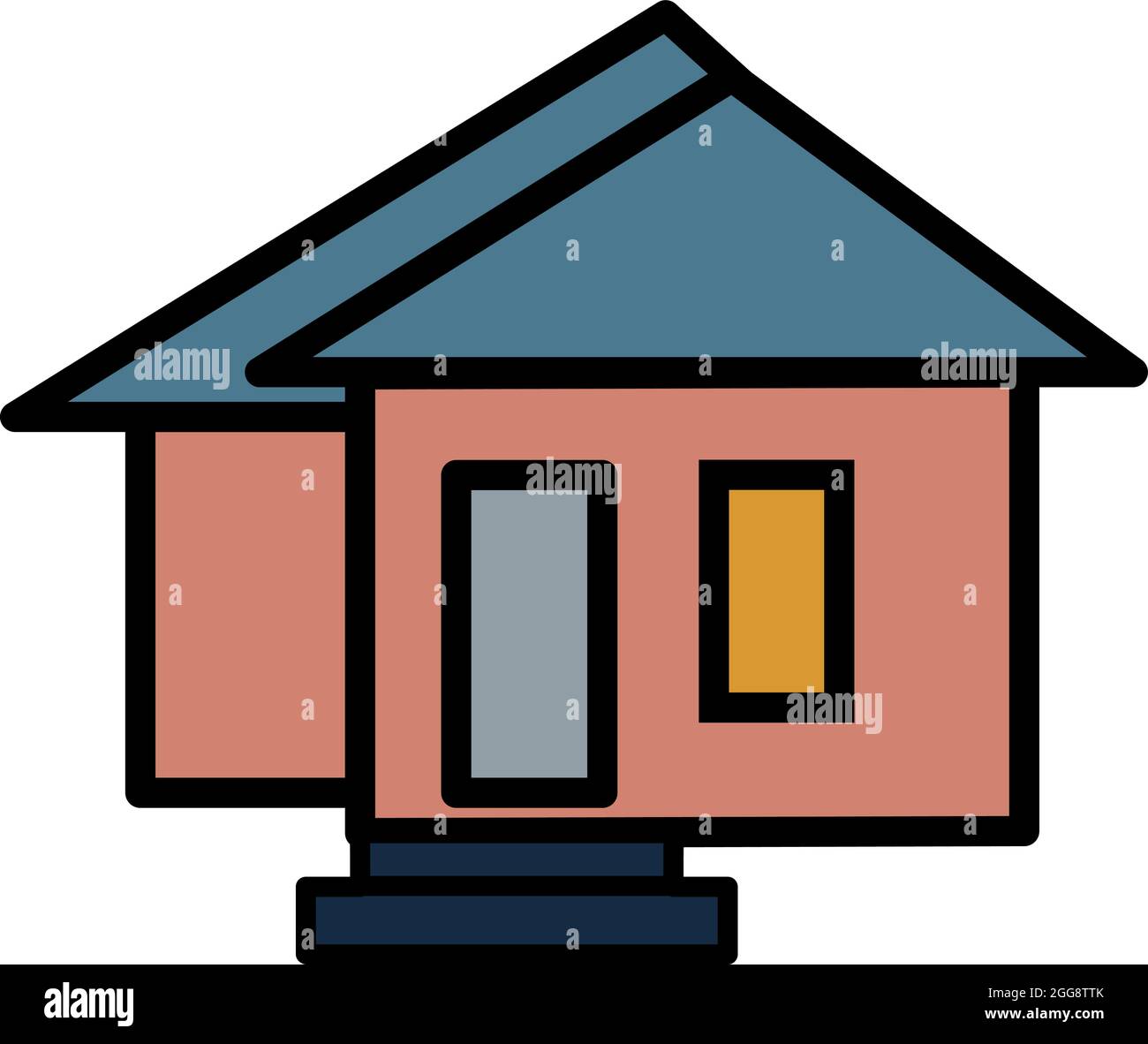 Small family house, illustration, vector, on a white background Stock ...