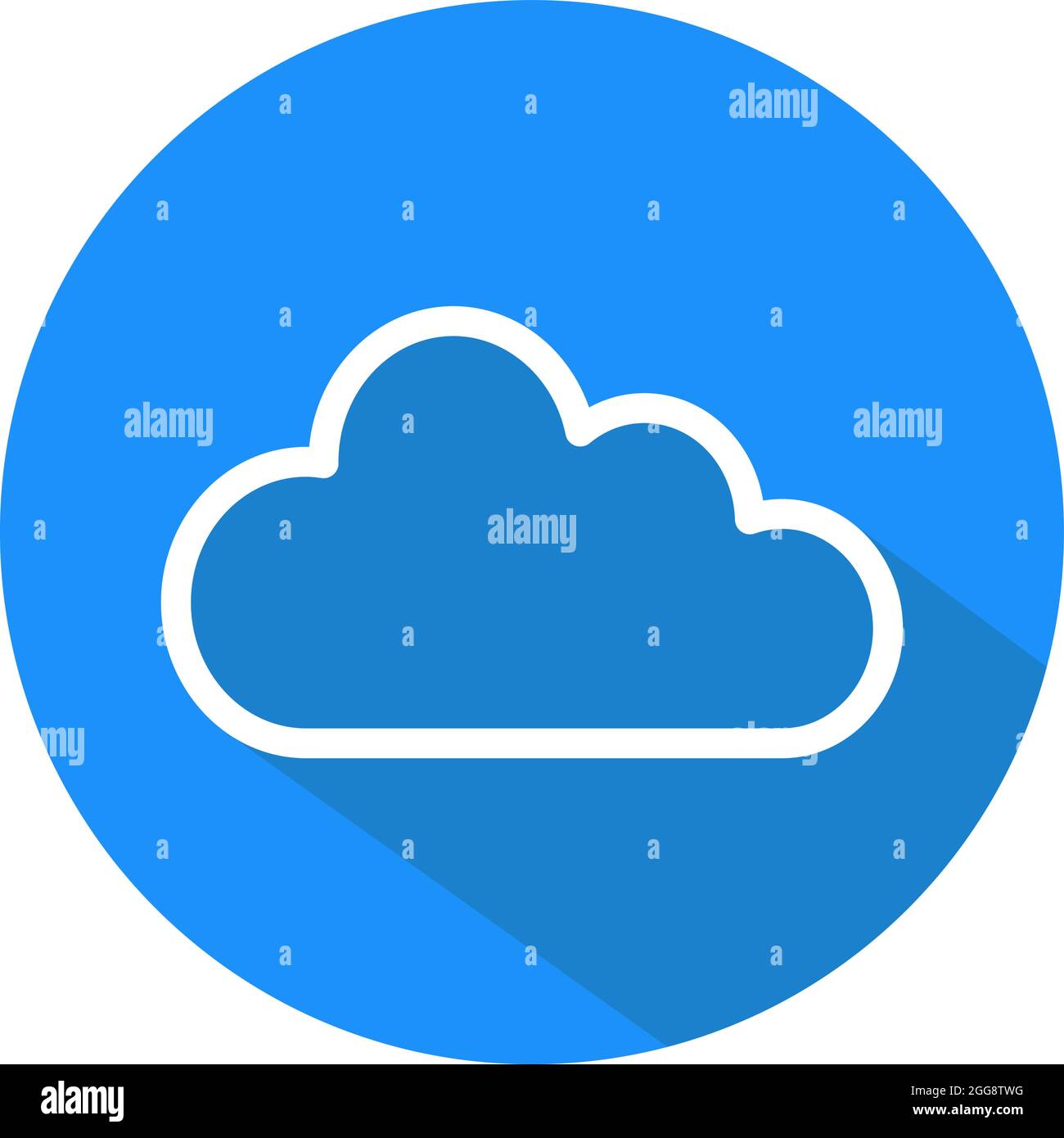 Blue icloud, illustration, vector, on a white background Stock Vector ...