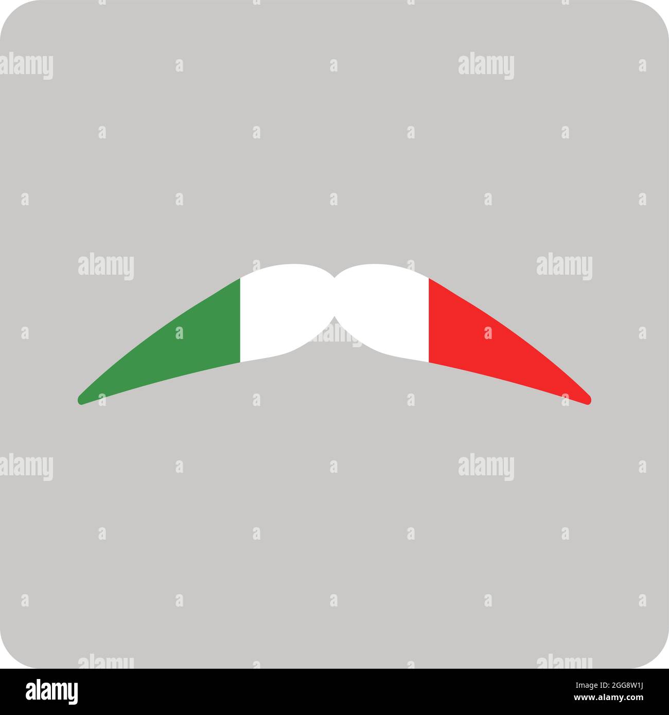 Italian mostache, illustration, vector, on a white background Stock ...