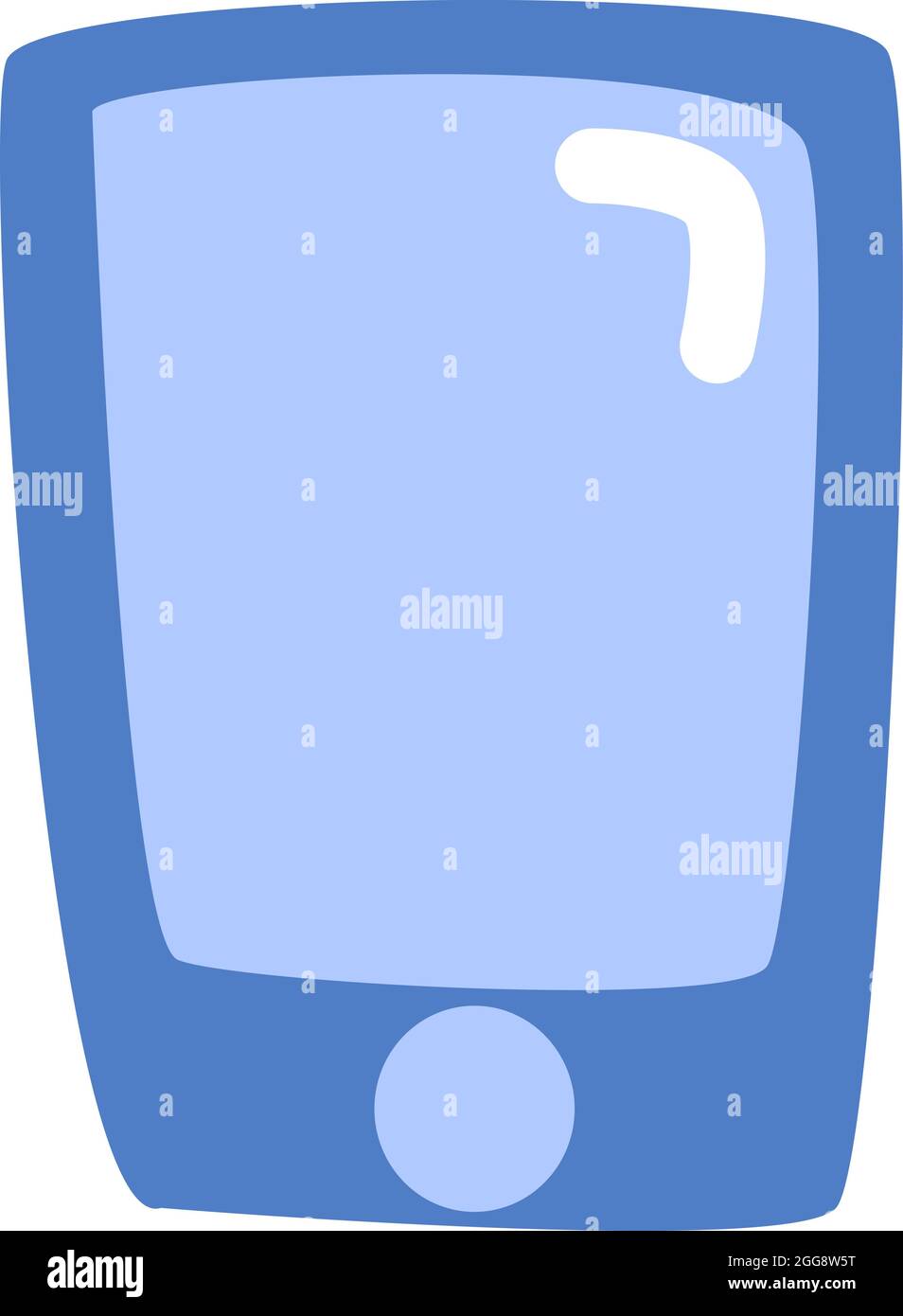 Blue office phone, illustration, vector, on a white background Stock ...