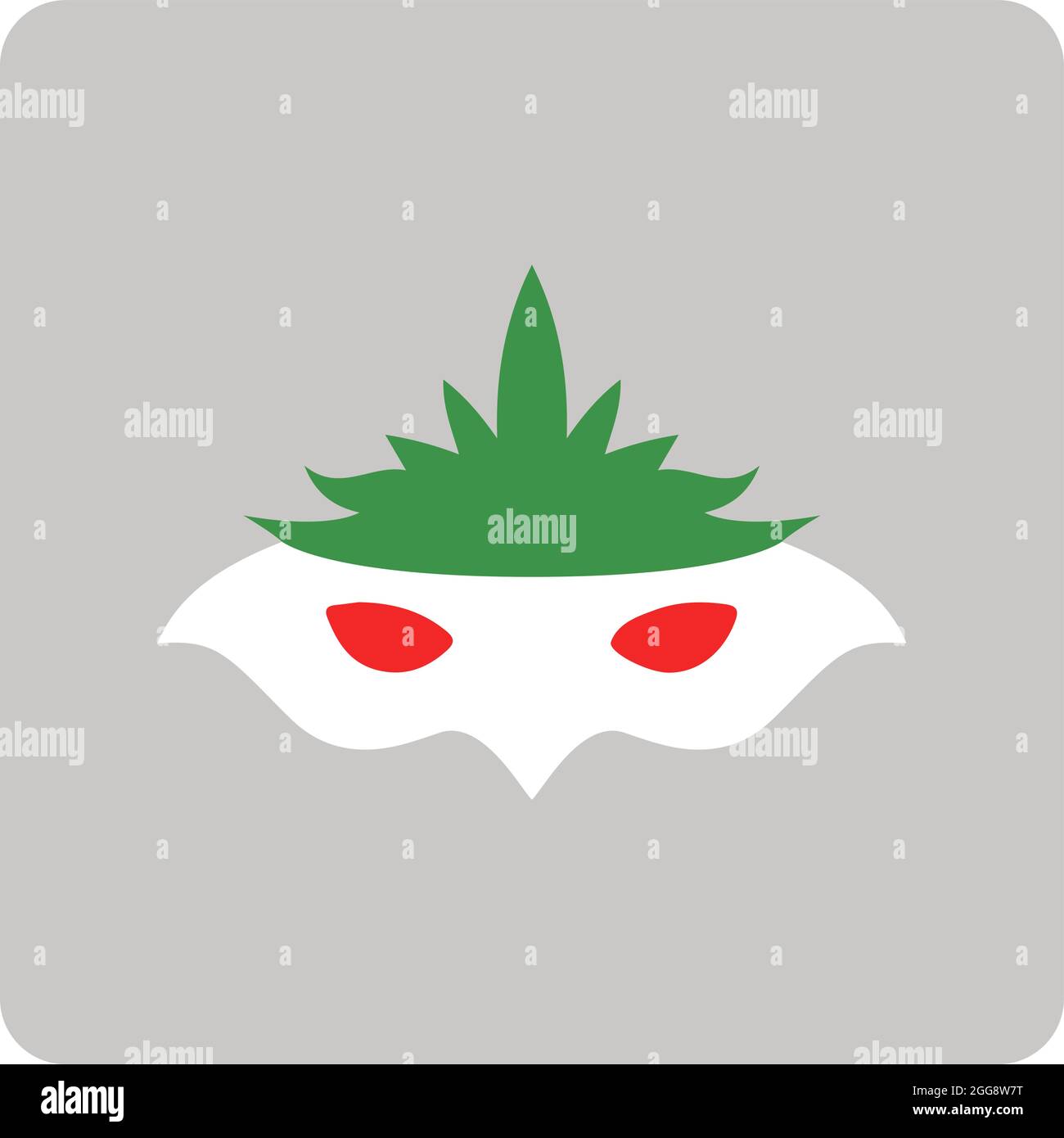 Italian female mask, illustration, vector, on a white background Stock ...