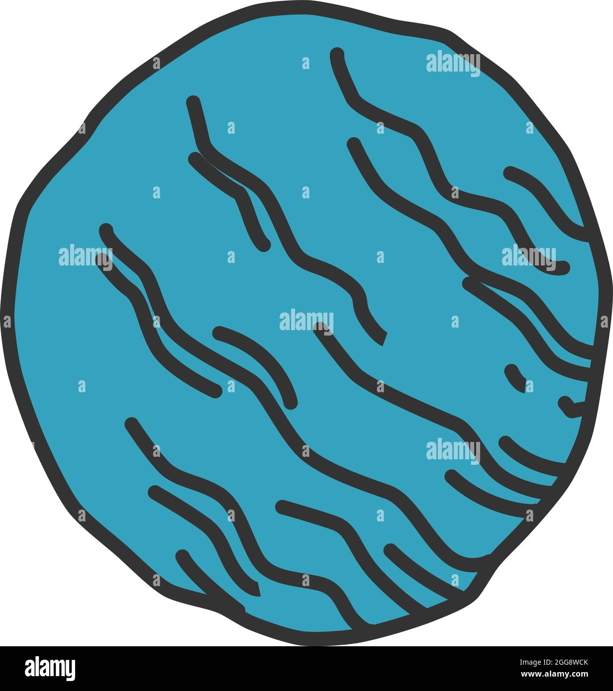 Blue planet, illustration, vector, on a white background Stock Vector ...