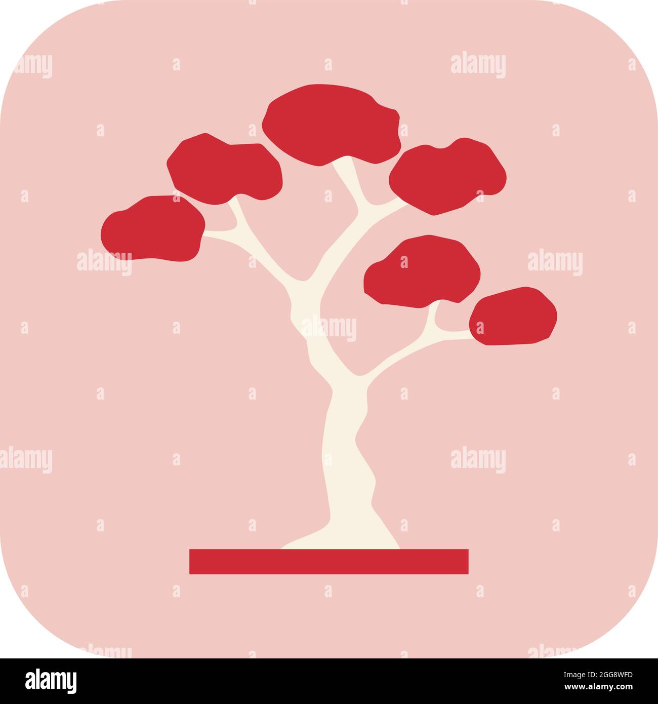 Japan tree, illustration, vector, on a white background Stock Vector ...