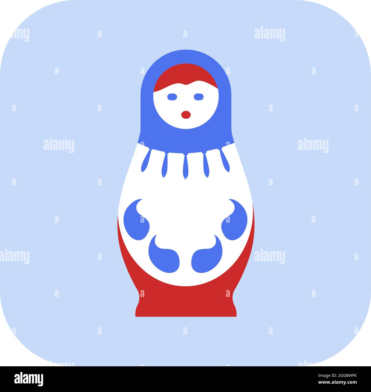 Small Russian matryoshka, illustration, vector, on a white background ...