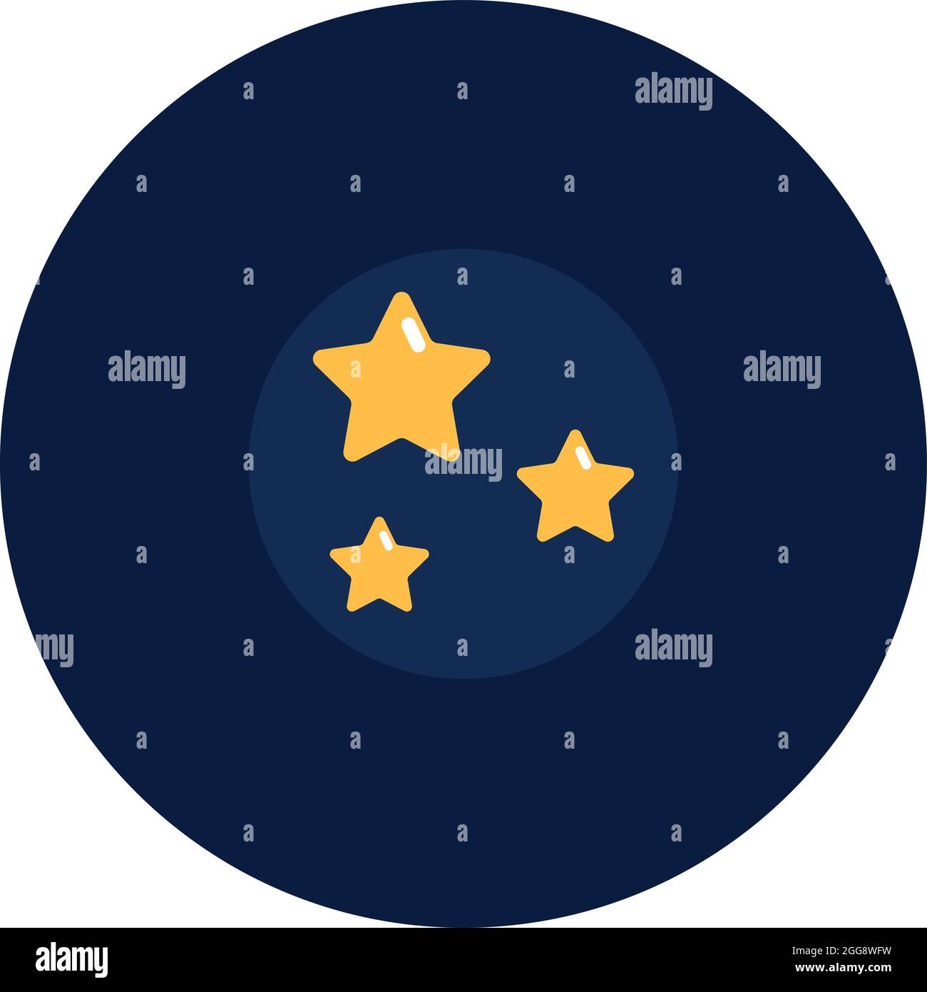 Yellow start on sky, illustration, vector, on a white background Stock ...