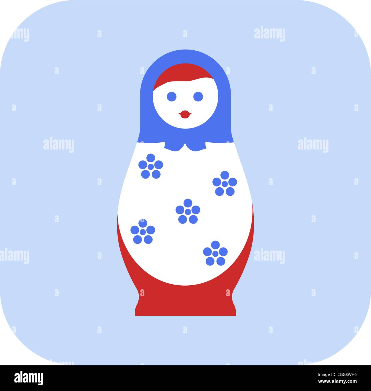Russian matryoshka, illustration, vector, on a white background Stock ...