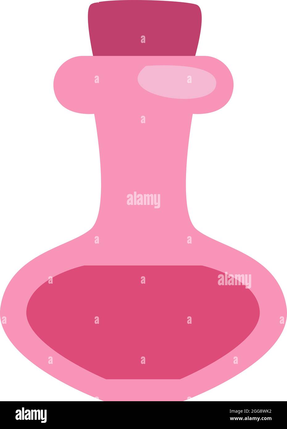 Magic love perfume, illustration, vector, on a white background Stock ...