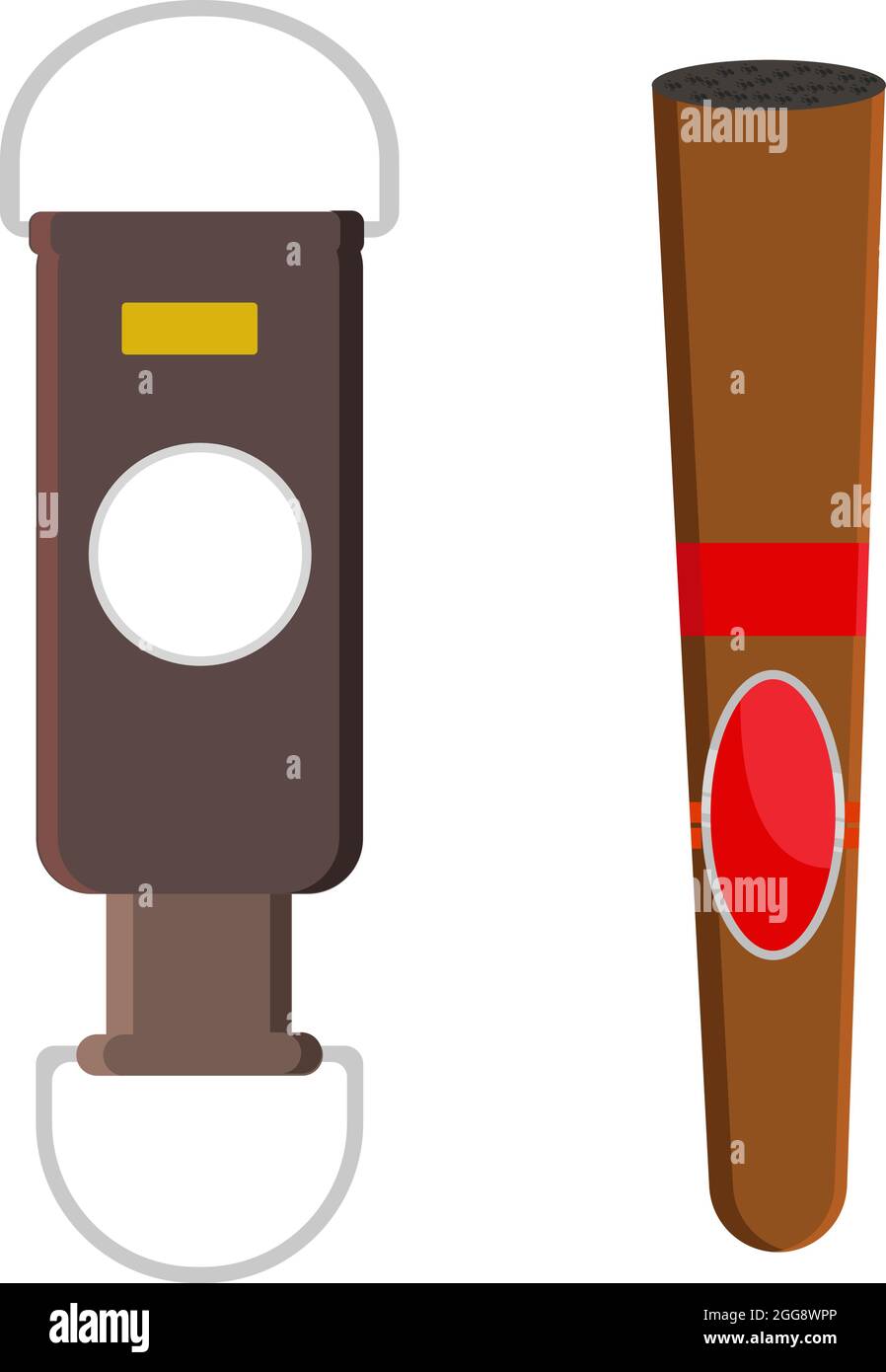 Fancy cigar, illustration, vector on white background Stock Vector ...