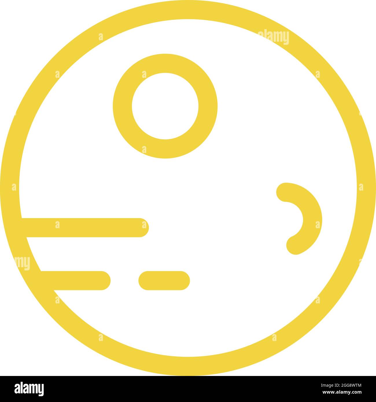 Space yellow planet, illustration, vector, on a white background Stock ...