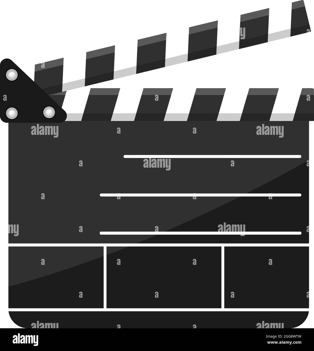 Clapping board, illustration, vector on white background Stock Vector ...