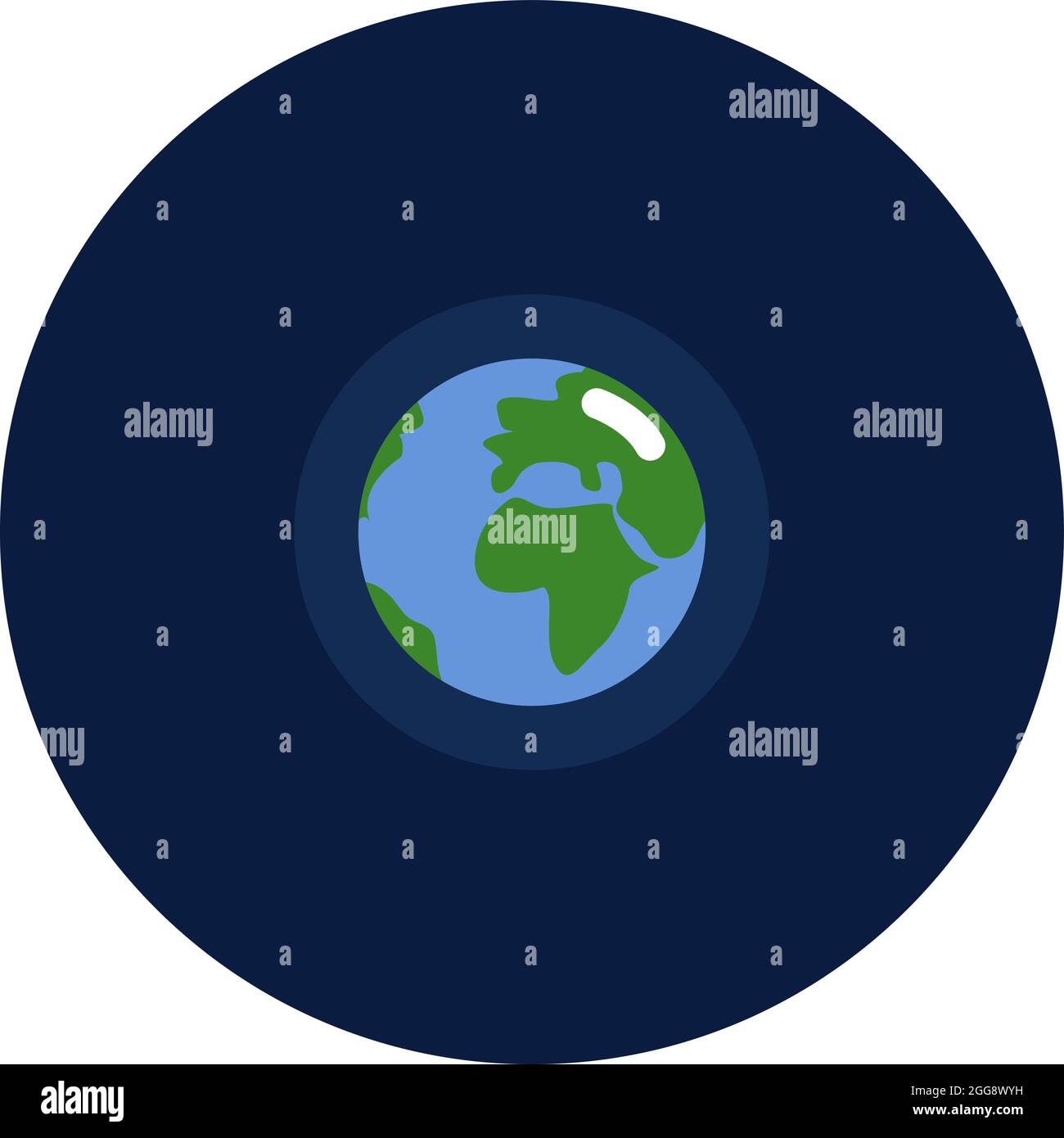 Planet earth, illustration, vector, on a white background Stock Vector ...