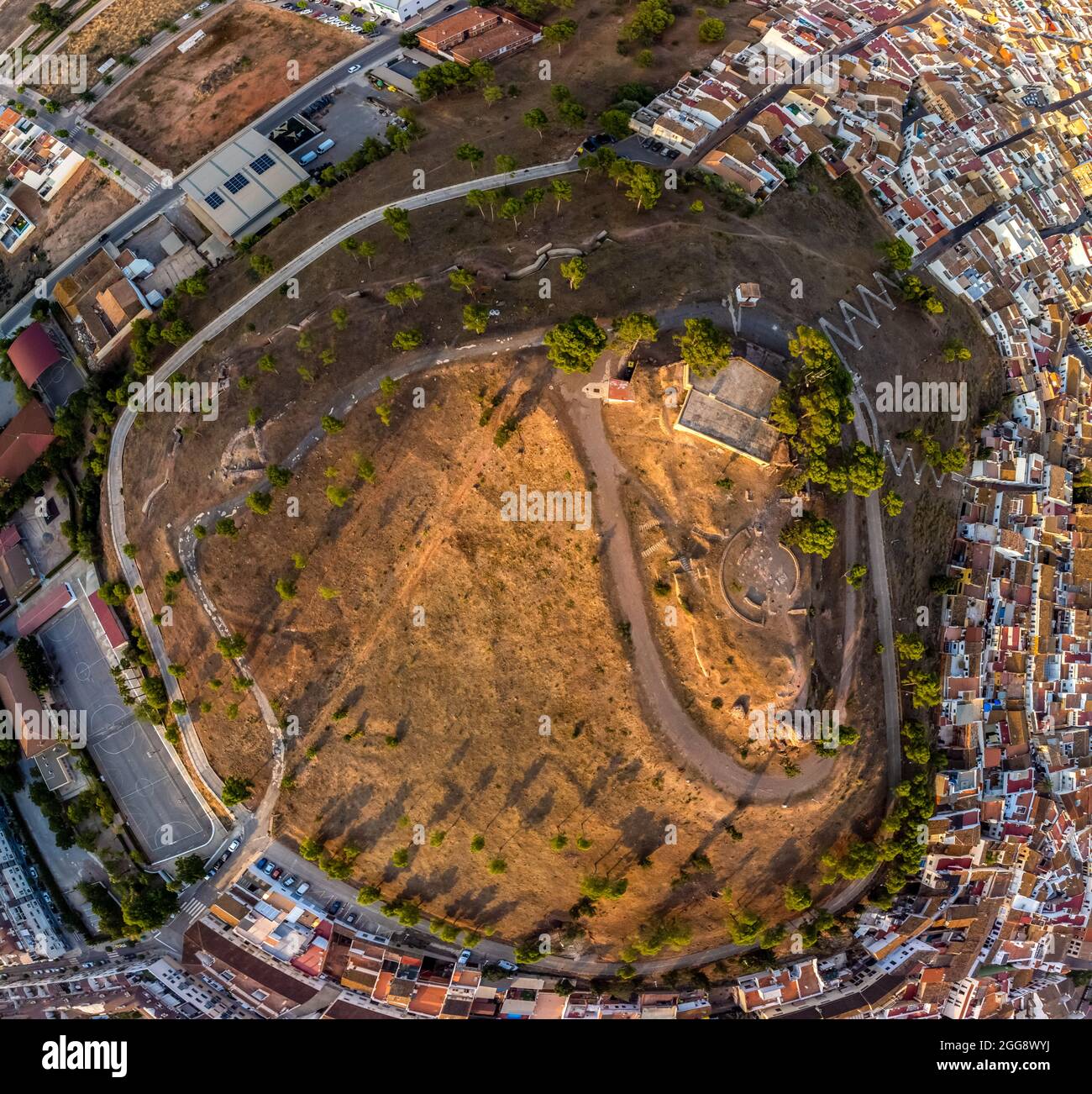 pata mountain in el puig with remains of castle and trenches of the ...