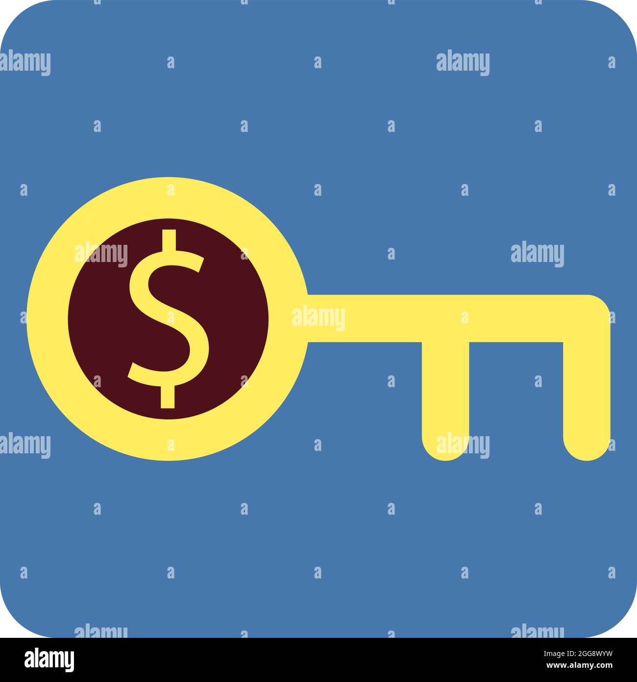Key to success, illustration, vector, on a white background Stock ...