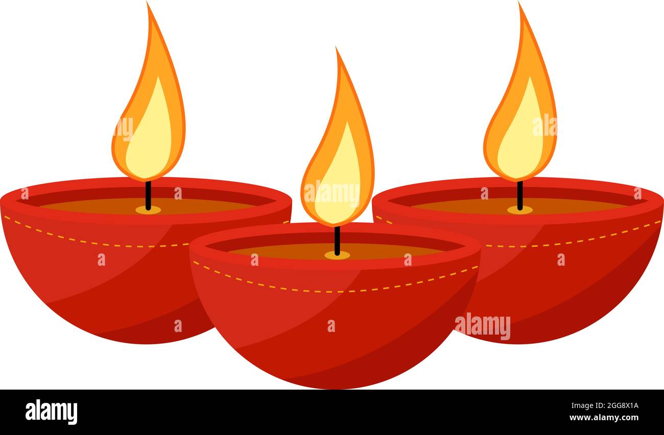 Indian candles Stock Vector Images - Alamy