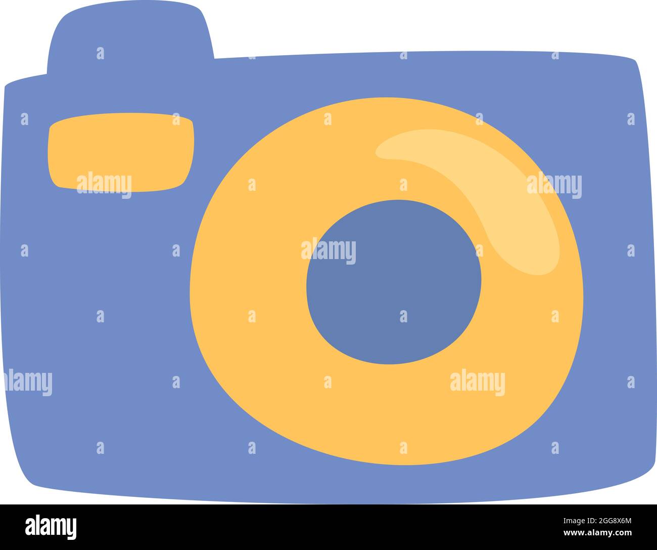 Blue camera, illustration, vector, on a white background Stock Vector ...