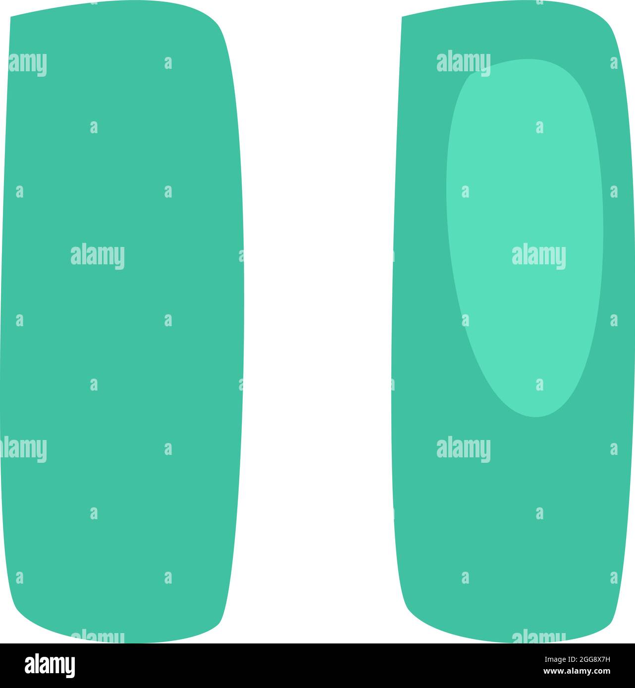 Pause music, illustration, vector, on a white background Stock Vector ...