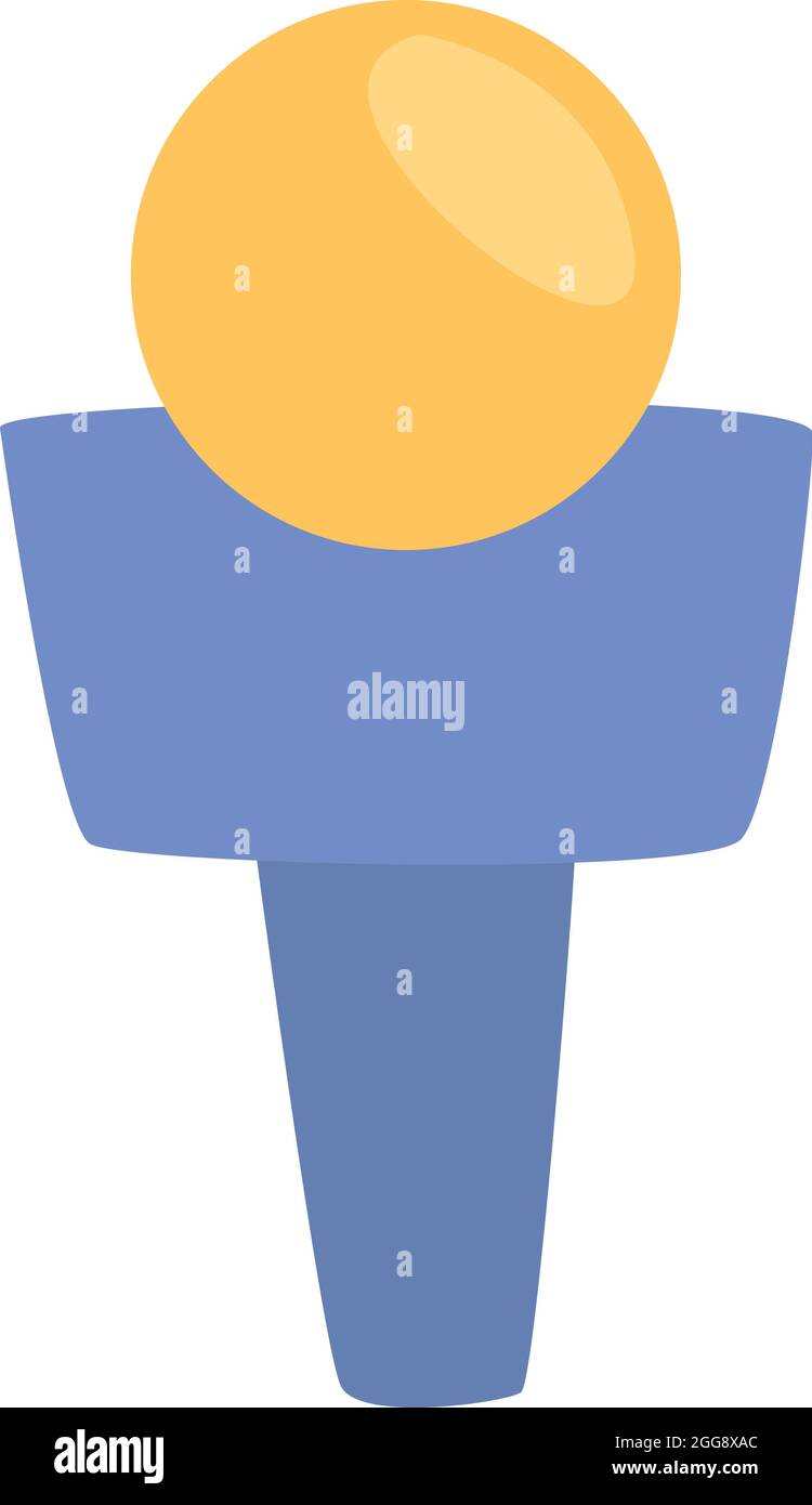 Blue microphone, illustration, vector, on a white background Stock ...