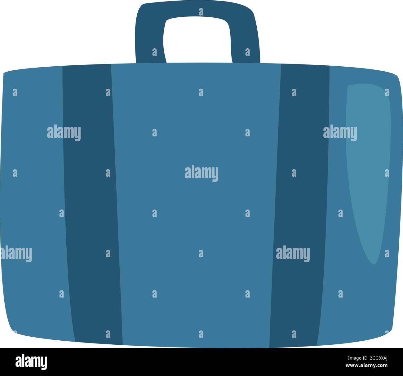 Blue suitcase, illustration, vector, on a white background Stock Vector ...