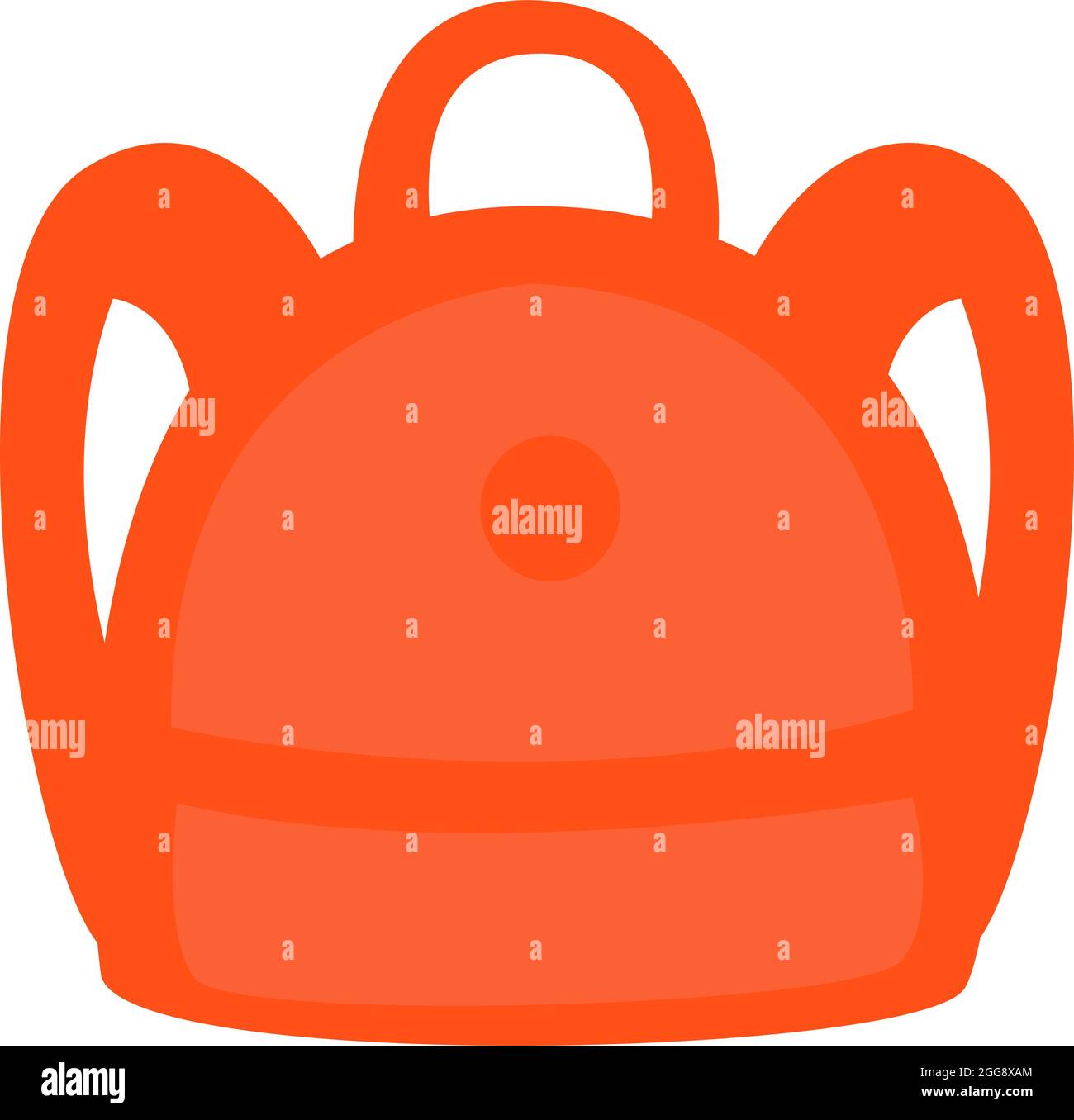 Red backpack, illustration, vector, on a white background Stock Vector ...