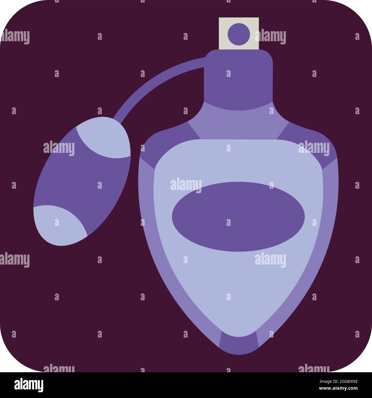 Elegant purple perfume, illustration, vector, on a white background ...