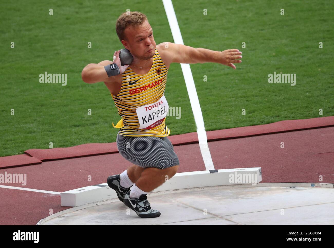 Tokio, Japan. 30th Aug, 2021. Paralympics: Athletics, shot put men, at ...