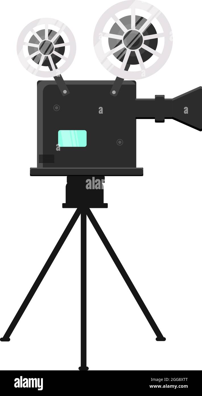 Projector icon on black Stock Vector Images - Alamy