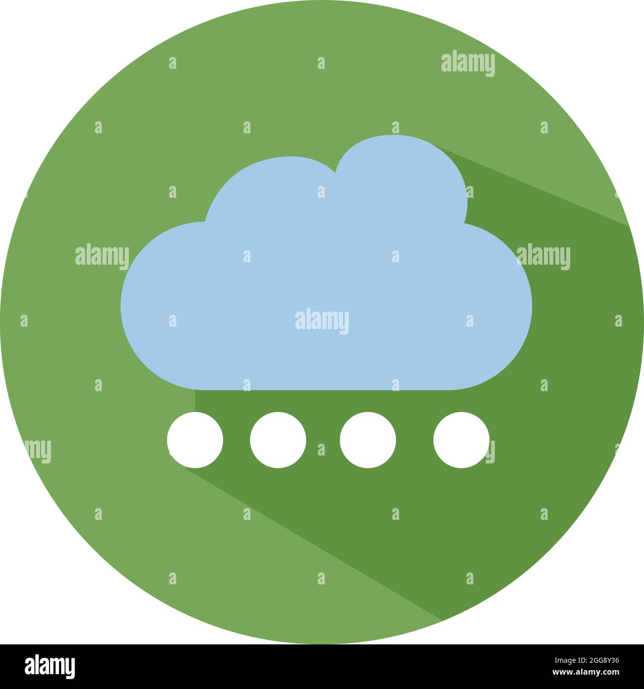 Snow cloud, illustration, vector, on a white background Stock Vector ...