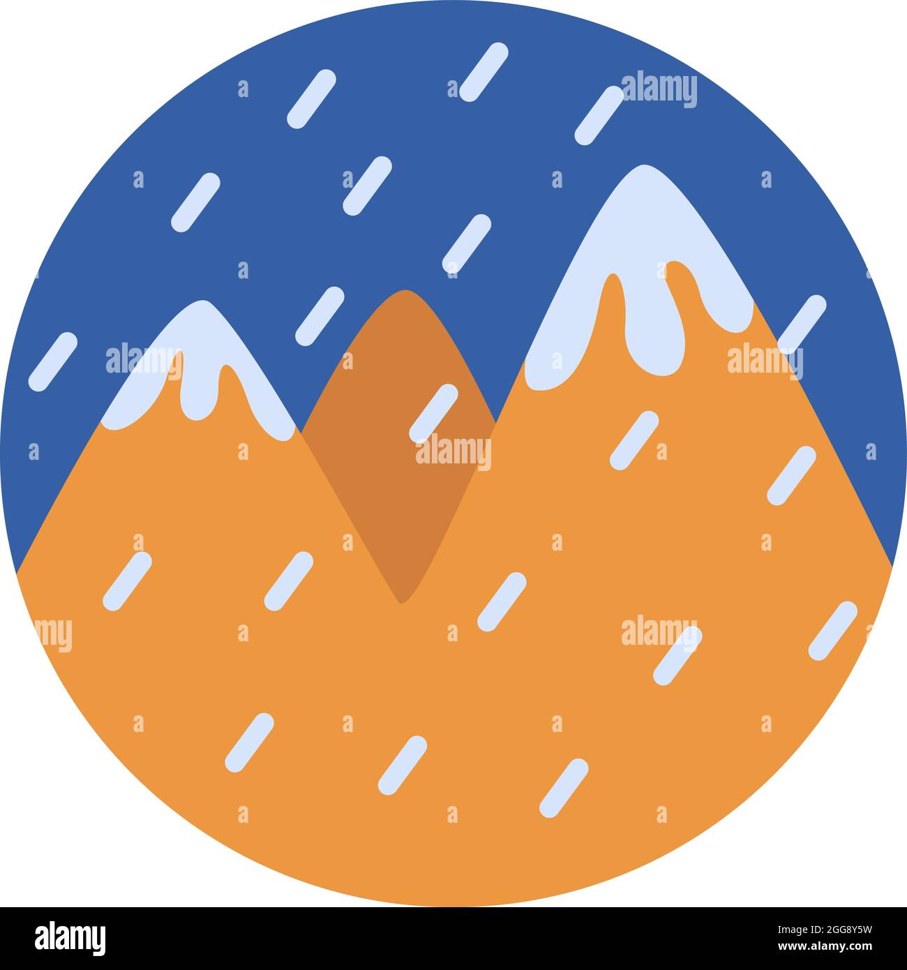 Snowy winter on mountain Cut Out Stock Images & Pictures - Alamy