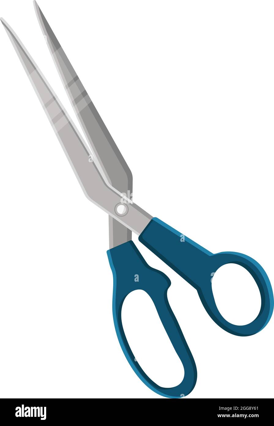 Black scissors, illustration, vector on white background Stock Vector ...