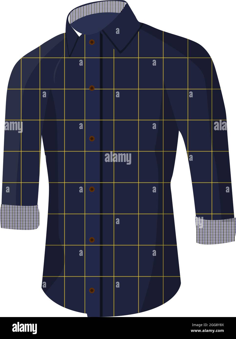 Dark blue shirt, illustration, vector on white background Stock Vector ...