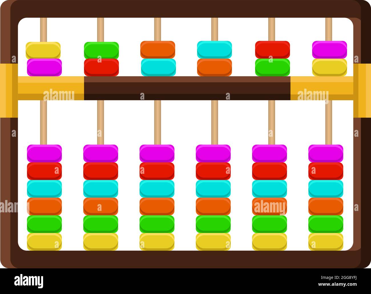 Colorful abacus, illustration, vector on white background Stock Vector ...