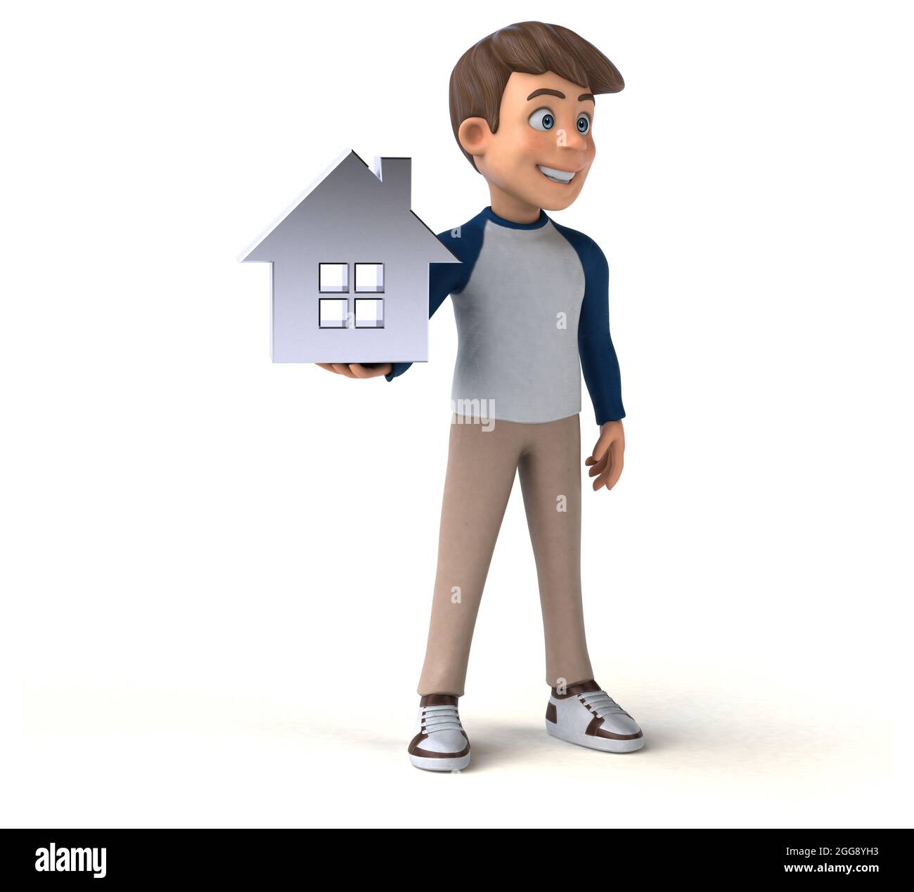 3D cartoon character fun teenager Stock Photo - Alamy