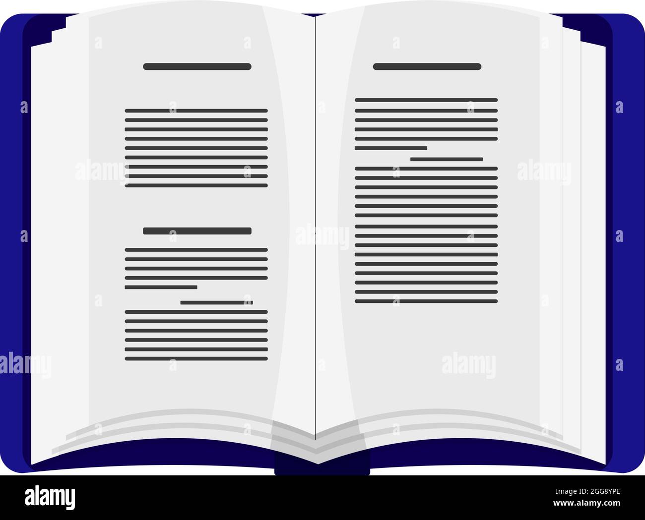 Blue book, illustration, vector on white background Stock Vector Image ...