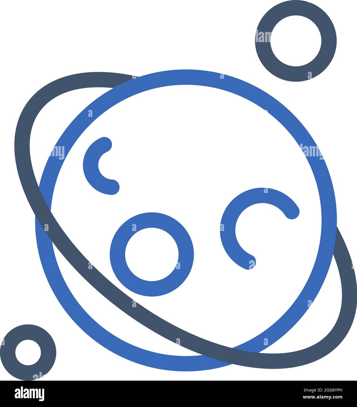 Space blue planet, illustration, vector, on a white background Stock ...