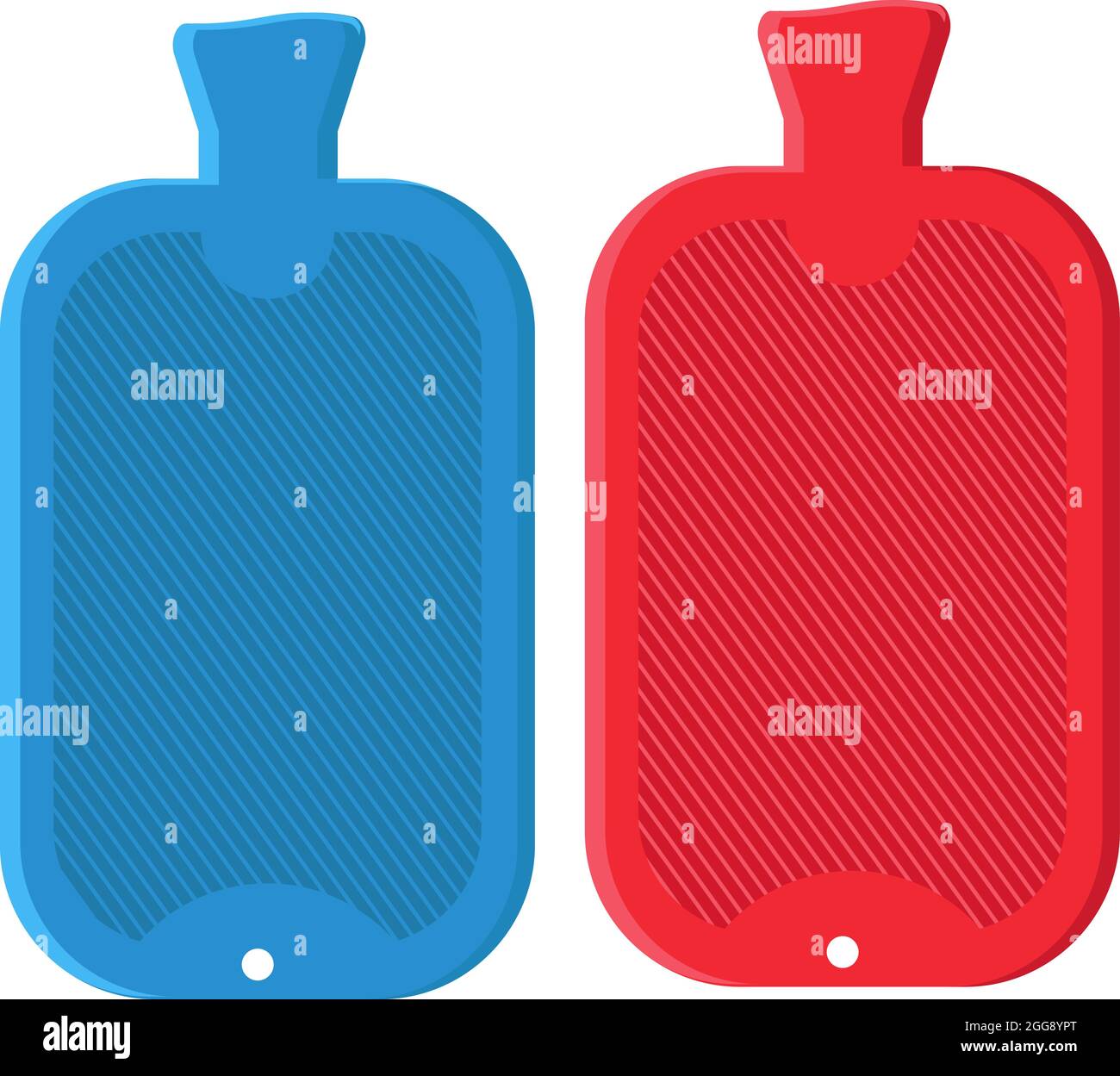 Hot Water warmer bags, illustration, vector on white background Stock ...