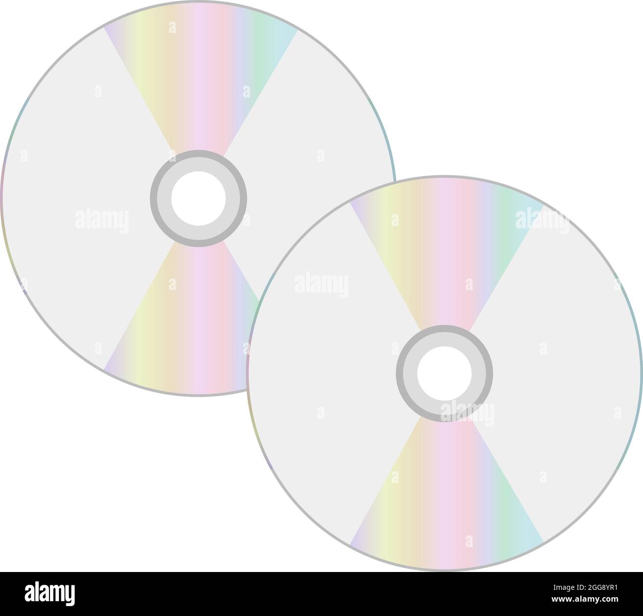 Two cd discs, illustration, vector on white background Stock Vector ...