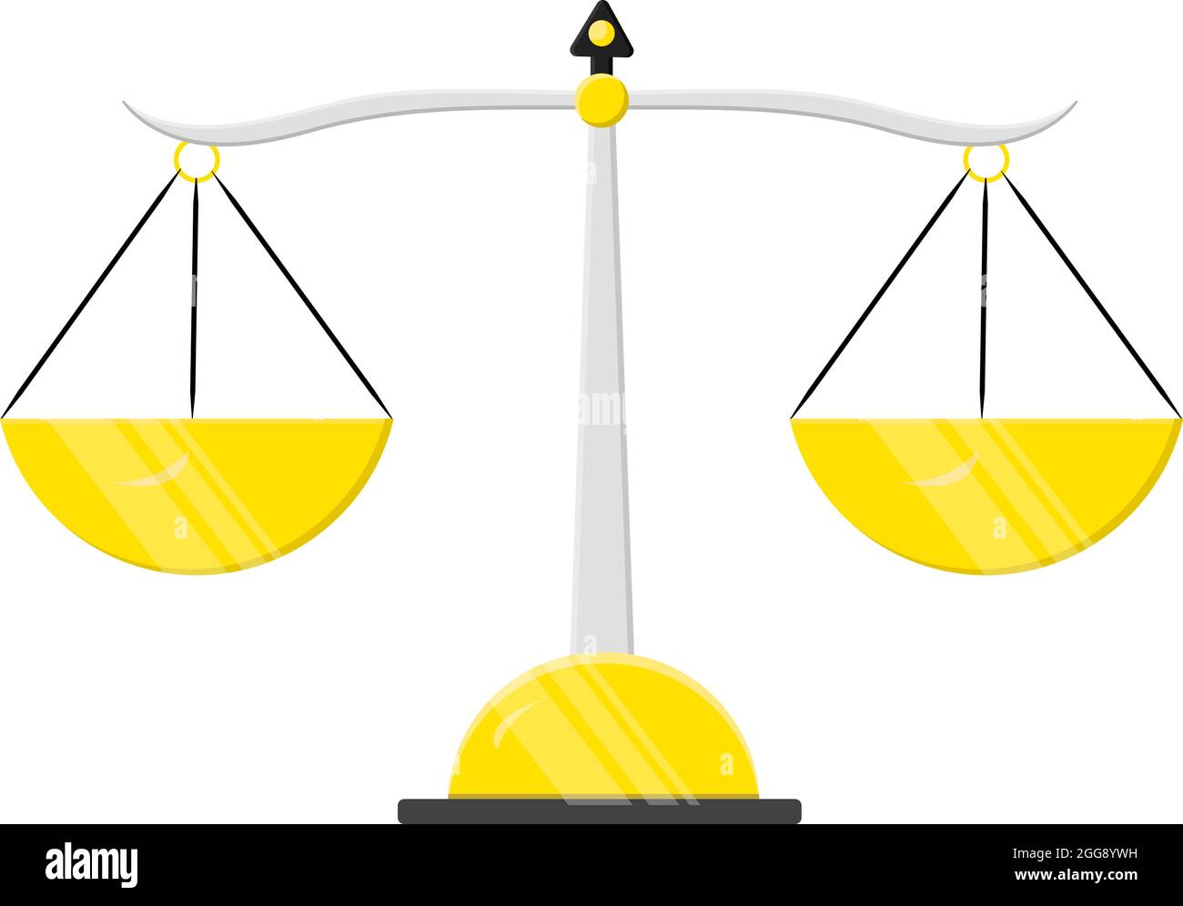 Yellow Weight scale, illustration, vector on white background Stock ...