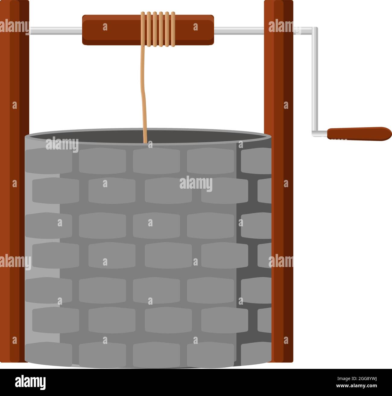 Wishing well, illustration, vector on white background Stock Vector ...