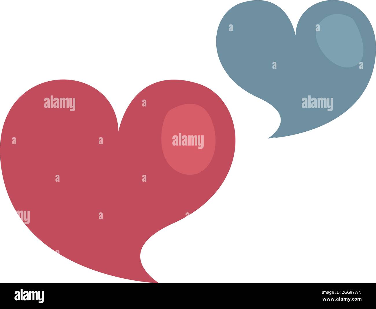 Wedding hearts, illustration, vector, on a white background Stock ...