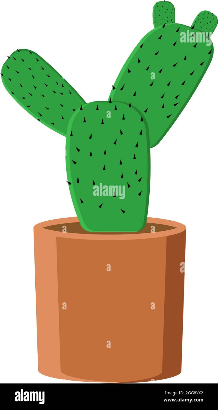 Prickly cactus in cartoon Cut Out Stock Images & Pictures - Alamy