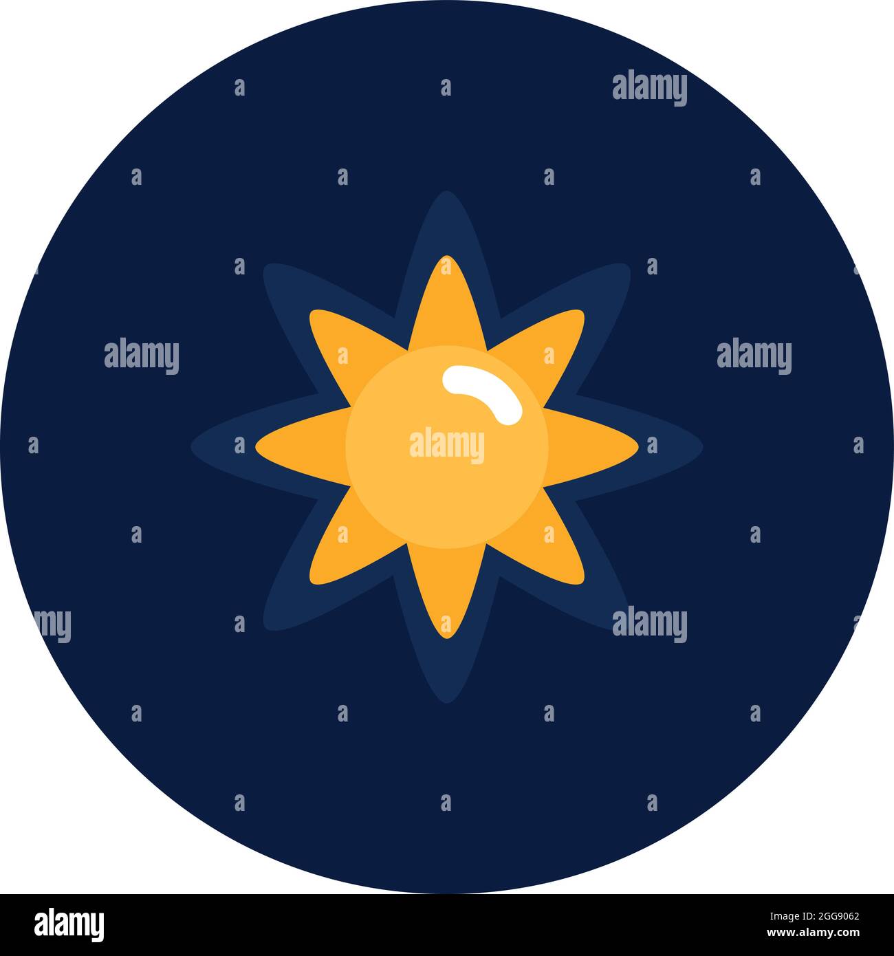 Bright star, illustration, vector, on a white background Stock Vector ...