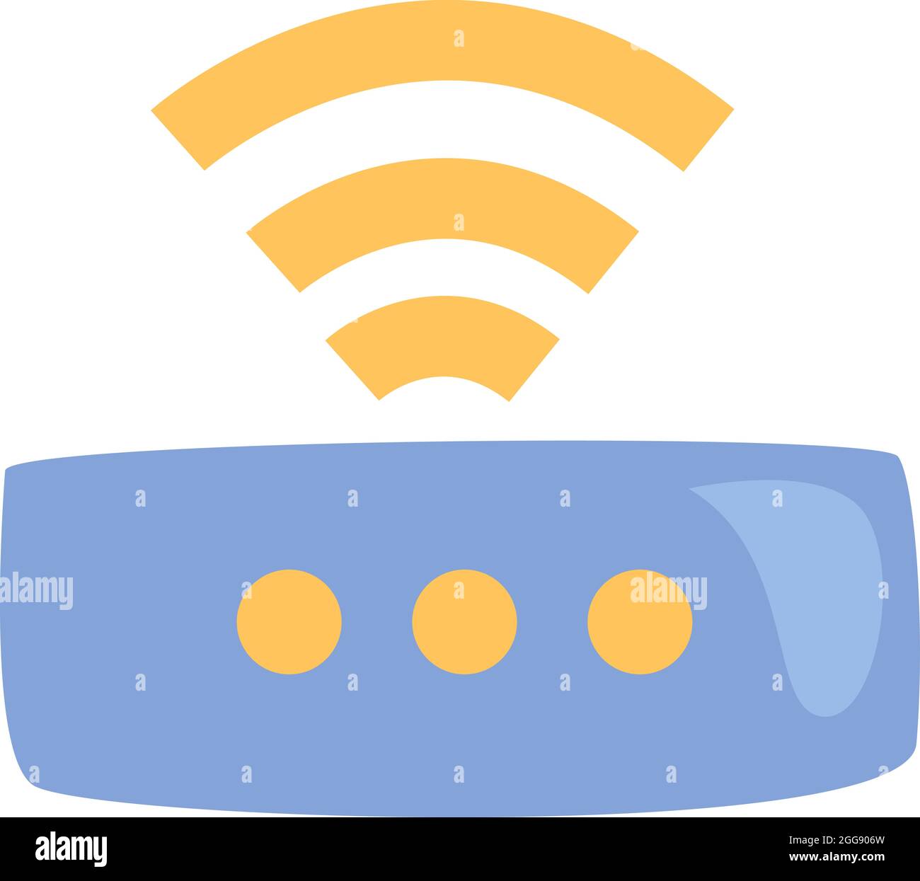 WIFI router, illustration, vector, on a white background Stock Vector ...