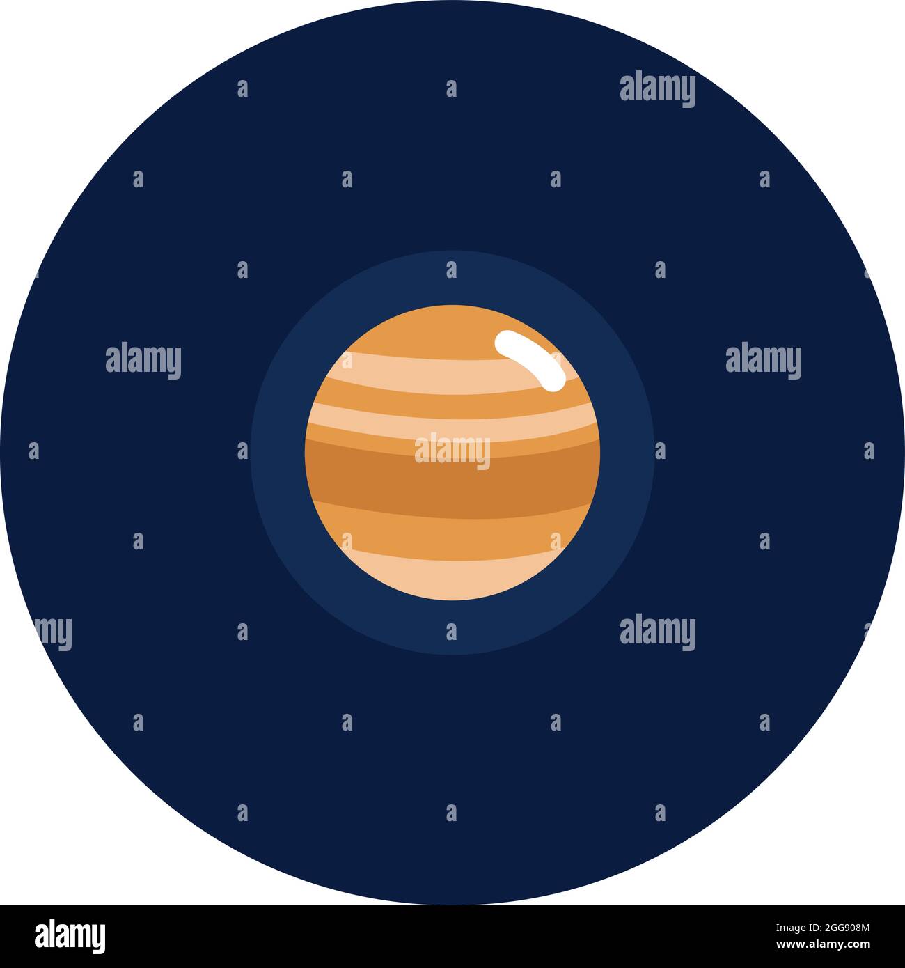 Planet jupiter white background Stock Vector Images - Alamy