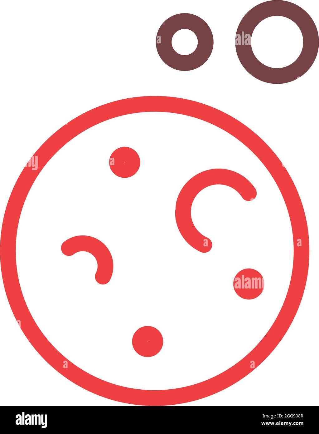 Space red planet, illustration, vector, on a white background Stock ...