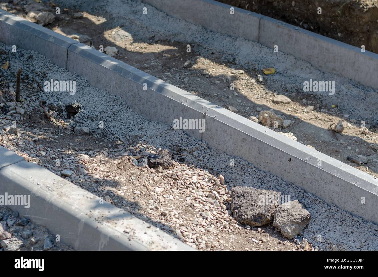 Reconstruction of a drainage ditch hi-res stock photography and images ...