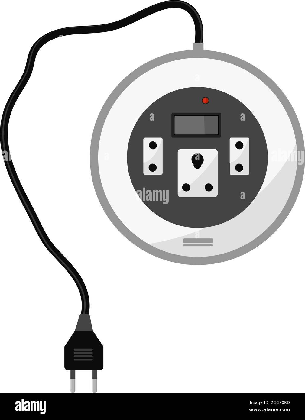 Extension cord, illustration, vector on white background Stock Vector ...