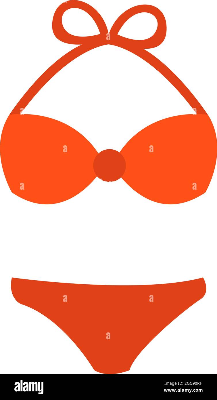 Red Swimsuit Illustration Vector On A White Background Stock Vector