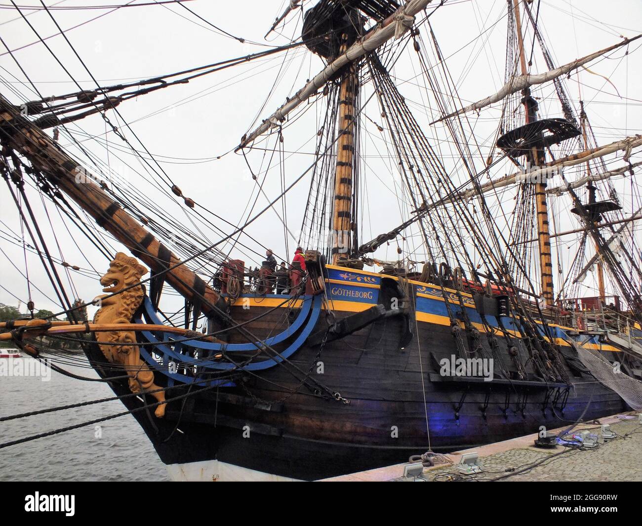 The Gotheborg, a full-size replica of a 18th century wooden frigate ...